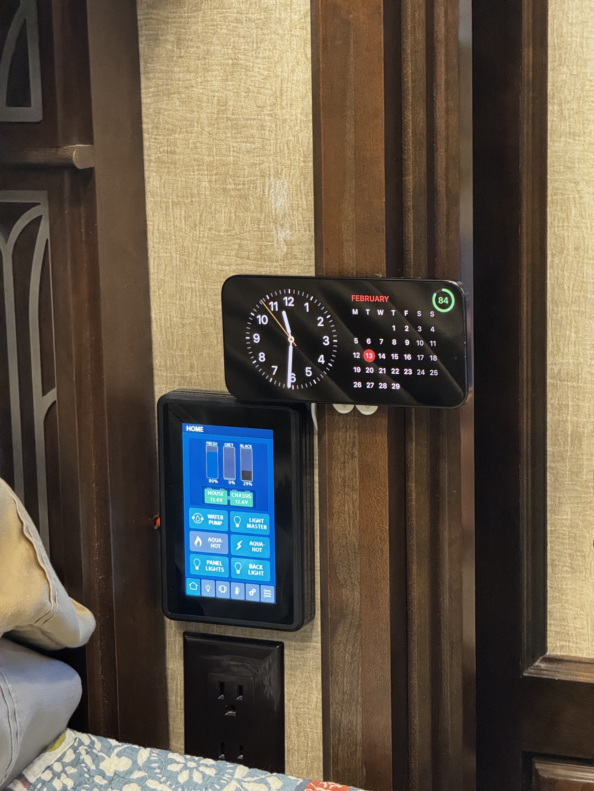 MagSafe charger on bedroom wall – Sinclair Trails